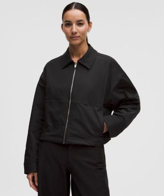 lululemon Collared Jacket f&uuml;r Frauen - Gr&ouml;&szlig;e XL in Black