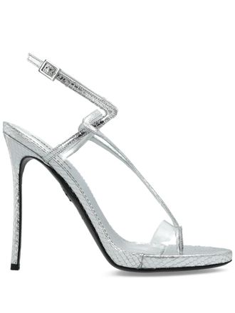 Dsquared2 sandales en cuir à talon 140 mm - Argent
