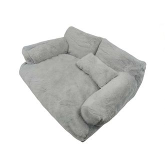 Generic Weiches, beruhigendes Haustier-Sofa-Bett, abnehmbares, beruhigendes Haustier-Sofa aus Baumwollfleece mit Rutschfester Unterseite, maschinenwaschbares,