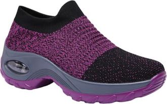 BESPORTBLE Chaussures Sport Femme Semelle &Eacute;paisse Respirantes Slip Femmes Confortables et L&eacute;g&egrave;res Baskets Mode pour Marche et Entra&icirc;nement