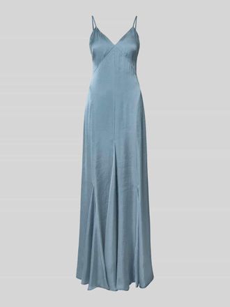 Jake*s Abendkleid aus Satin mit V-Ausschnitt