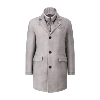 Gimos Homme, Manteaux, Bleu, Taille: L Manteau tricoté en mélange de laine