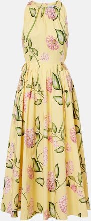 Oscar De La Renta Midikleid aus einem Baumwollgemisch