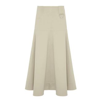 Beatrice .B Femme, Jupes, Beige, Taille: 38 FR Jupe Midi avec D&eacute;tail Anneau