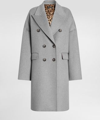 Dolce & Gabbana Mantel Aus Kaschmir Mit Doppelreiher-kn&ouml;pfung - Frau Collection Grau 40
