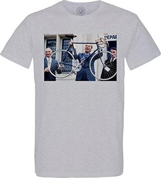 Fabulous T-Shirt Homme Col Rond Coton Bio Jacques Chirac Velo President France