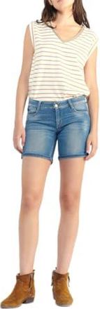 Le Temps Des Cerises Short Paola en Jeans Bleu