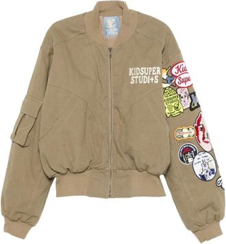 KidSuper Studios Homme, Vestes, Beige, Taille: L Patchwork Face Twill Jacket