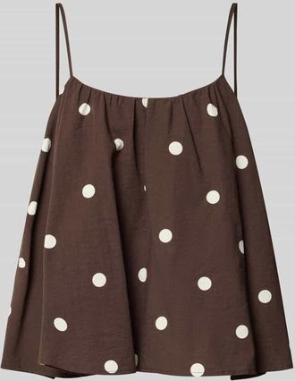 Jake*s Casual Blusentop mit tiefem Rundhalsausschnitt