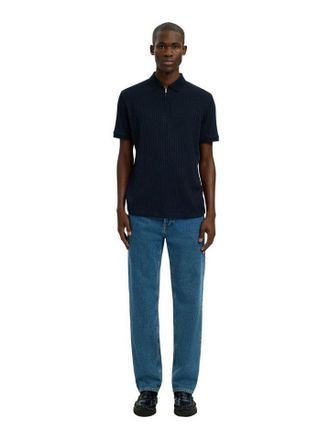 Selected Poloshirt SLMFAVE STRUCTURE SS POLO (1-tlg) aus Baumwollmix