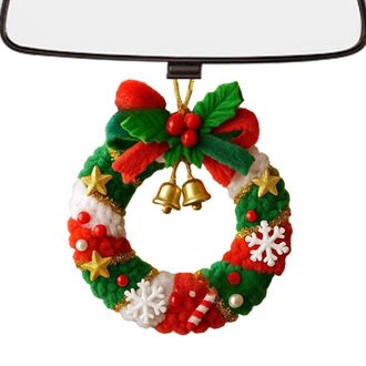 Generico Weihnachtsdekoration, geh&auml;kelt, Weihnachtsbaum, Handarbeit, h&auml;ngende Dekorationen f&uuml;r R&uuml;ckspiegel, Zuhause, Partys