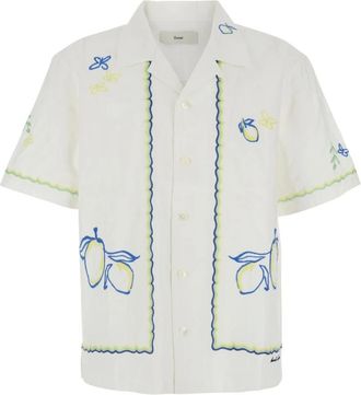 Dunst Homme, Chemises, Blanc, Taille: M Cuban Collar Shirt