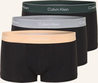 Calvin Klein 3er-Pack Boxershorts Icon Cotton Stretch Low Rise schwarz