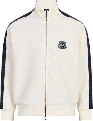A|X Armani Exchange Sweat zip &agrave; col montant en coton m&eacute;lang&eacute;