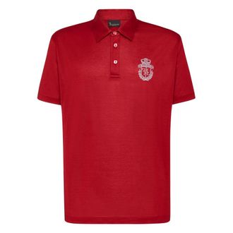 Billionaire Boys Club Polo shirt SS Crest - Homme - Tops - Rouge - Taille: XS