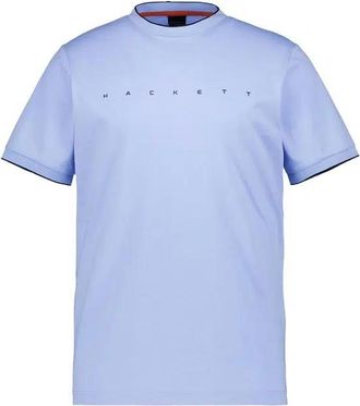 Hackett Herren T-Shirts blau Baumwolle