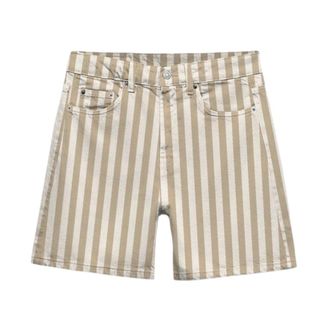 MC2 Saint Barth Gestreiftes- beiges und wei&szlig;es kurzes Kleid - - Shorts - Damen - Beige - L