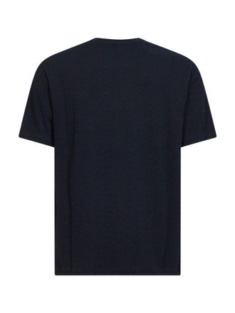 Giorgio Armani Mens T-Shirt Asv Dark Navy Blue Viscose T-Shirts And Polos