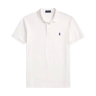 Polo Ralph Lauren Homme, Tops, Blanc, Taille: M Polo en coton stretch avec logo
