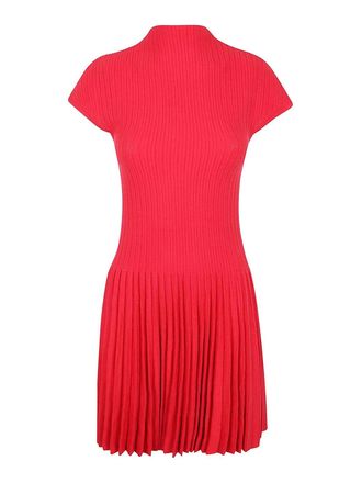 Magda Butrym Robe Au Genou - Rouge