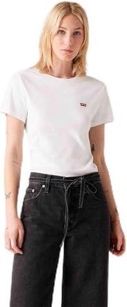 Levi's Essential Housemark T-Shirt à Manches Courtes pour Femme, Blanc +, L