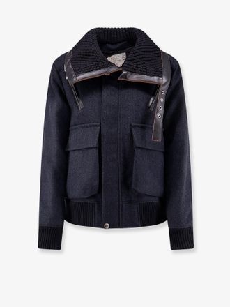 sacai Herringbone wool padded bomber - SACAI - gender_Woman