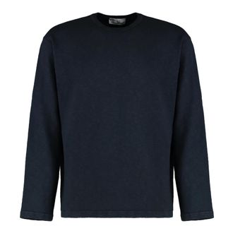 Stone Island Regular-fit Langarm-T-Shirt mit Ton-in-Ton-Stickerei - - Tops - Herren - Blau - L