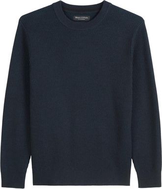 Marc O'Polo Pullover aus einem Bi-Color-Rippstrick, Regular Fit in
