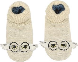 Bioworld Harry Potter Hedwig Big Face Wings Chaussons chaussettes pour femme, Harry Hedwig Big Face Wings, Large-X-Large