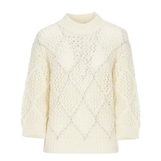 PESERICO Rundhals-Strickpullover - - Knitwear - Damen - Wei&szlig; - XS