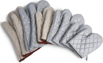 SOLUSTRE Hitzebeständige Ofenhandschuhe Extra Hitzebeständige Backofenhandschuhe für Mikrowelle und Grill Kleine Hitzeschützende Topfhandschuhe für Küche und O