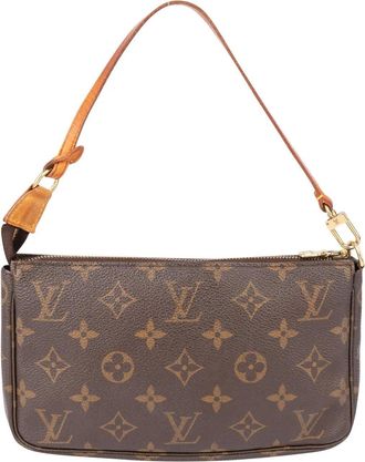 Louis Vuitton Crossbody Bags - Louis Vuitton Canvas Monogram Pochette Accessoire - Gr. unisize - in Braun - f&uuml;r Damen