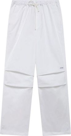 Autry Homme, Pantalons, Blanc, Taille: S Pantalon en nylon avec logo