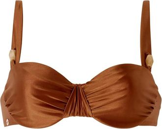 Brigitte Bardot Haut de maillot de bain bandeau marron Songe