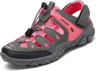 Saguaro Damen Trekkingsandalen Atmungsaktiv Bequem Sommer Outdoor Sport Sandalen mit Geschlossene Zehe Wandersandalen Rosa 37 EU