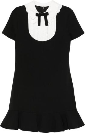 Self Portrait Ruffled Bow-embellishment Mini Dress