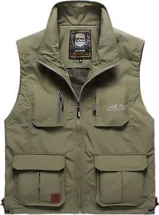 Generic Gilet dext&eacute;rieur pour homme - Sans capuche - Avec poches - Gilet dhiver ultra l&eacute;ger - Couleur unie - Avec fermeture &eacute;clair - Gilet softshell - Grandes