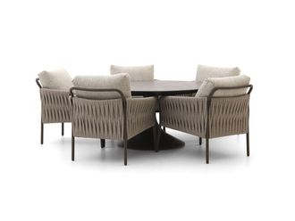 Suns Fiave/Nova &oslash; 150 cm Low Gartenm&ouml;bel-Set 6-teilig