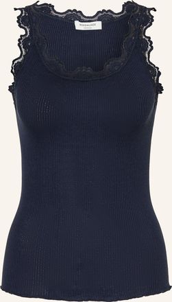 Rosemunde Seidentop Babette Mit Spitze blau