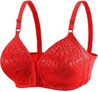 Generic Soutien-gorge 2026 pour femme en polyester couleur unie, Rouge, 128