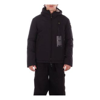 Blauer Homme, Vestes, Noir, Taille: S Ballard Reversible Nylon Neoprene Down Jacket