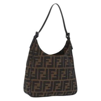 Fendi Pre-owned Vintage Zucca Canvas Shoulder Bag - Femme - Pre-owned - Brun - Taille: ONE Size