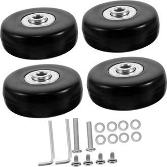 Beaupretty Ersatzrollen f&uuml;r Koffer 50mm Kugelgelagert mit 360&deg;-Drehfunktion Verschlei&szlig;feste Lenkrollen f&uuml;r Trolleys Reparaturset ohne Werkzeug f&uuml;r Reisegep&auml;ck