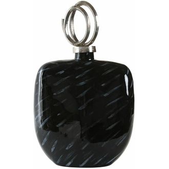 DKD Home Decor Aluminiumglasvase 28x14x48 Silberdeckel Aluminiumglasmaterial Mehrfarbvase -Vase -Vase -Details