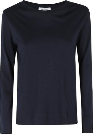 Gran Sasso Femme, Tops, Bleu, Taille: 40 FR T-shirt &agrave; manches longues
