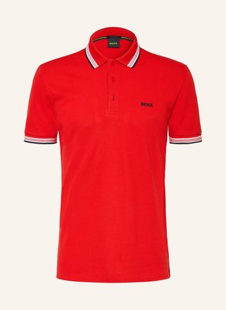 HUGO BOSS Piqu&eacute;-Poloshirt Paddy Curved Regular Fit rot