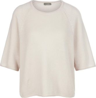 Peter Hahn Rundhals-Pullover Raglan-Halb&shy;arm Peter Hahn beige