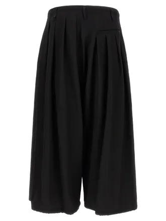 Yohji Yamamoto Mens Black Wool Casual Pants