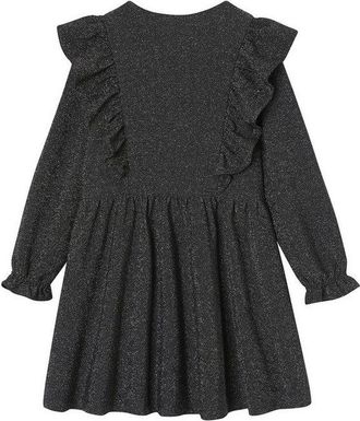 Vertbaudet Minikleid M&auml;dchen Jerseykleid mit Glitzer-Effekt