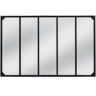 IDMarket Idmarket - Spiegel Glastrennwand 5 Streifen Industriedesign 140x84 cm